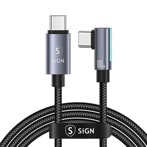 SiGN USB C To USB C Cable M W Black Spares Se