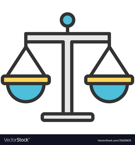Libra Balance And Equilibrium Flat Icon Royalty Free Vector