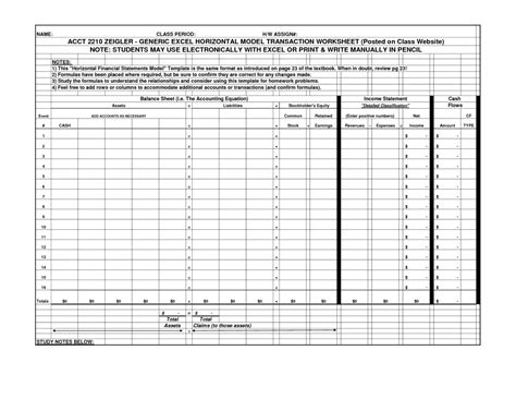 Expanded Accounting Equation Excel Template Archives Southbay Robot