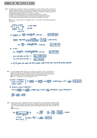 Problem Set Topic 3 States Of Matter Pdf