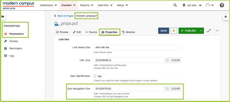 Sub Navigation Default And Enhanced Homepage Cms User Guide