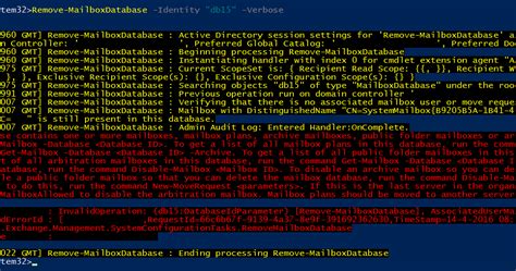 There S A Script For That Remove MailboxDatabase This Mailbox Database Contains One Or More