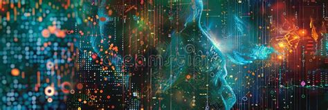 a colorful and dynamic abstract visualization representing big data information streams and