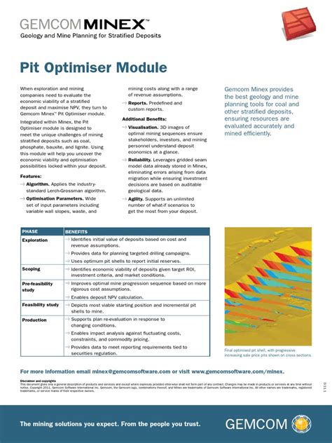 Minex Pit Pdf Coal Mining Mining