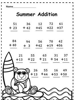 Summer Math Activities By Education Express Teachers Pay Teachers