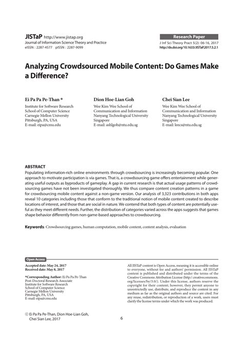 pdf analyzing crowdsourced mobile content do games make a difference