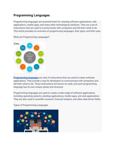 Programming Languagesdocx Programming Languages Computing