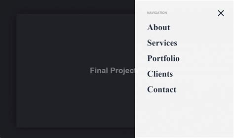 JavaScript Off Canvas Menu Examples OnAirCode
