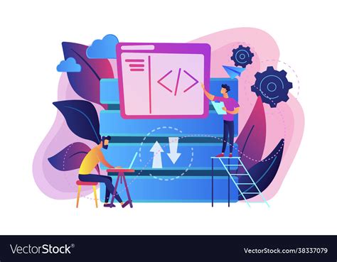 Big Data Developer Concept Royalty Free Vector Image