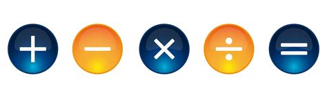 Premium Vector A Set Of Mathematical Signs Plus Minus Multiply Equal