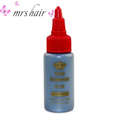 Black Adhesives Glue For Hair Weft 1 Bottle Double Wefted Hair Bonding Glue Perfectly Hold Hair