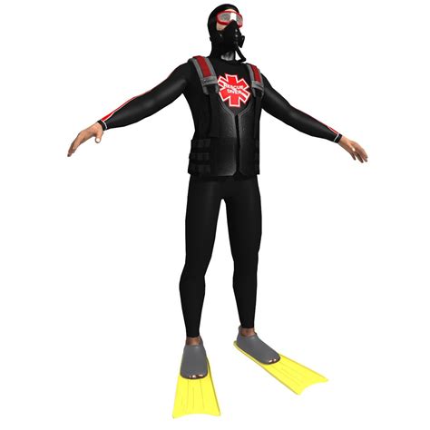 Scuba Diver V2 Modello 3d 79 Dae Dxf Fbx Obj Max Free3d