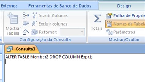 Tecla Ti Excluir Coluna Tabela Access