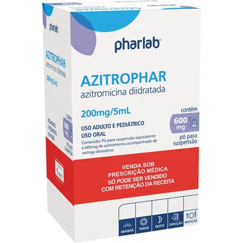 Azitrophar 600mg Com Po Suspensao Pharlab Martins Atacado