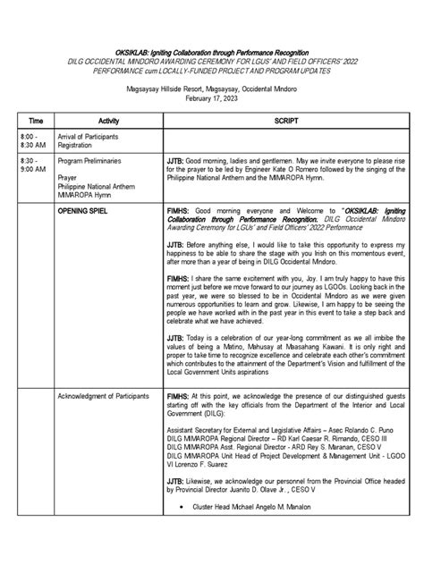 Tech Script For Hosts Pdf