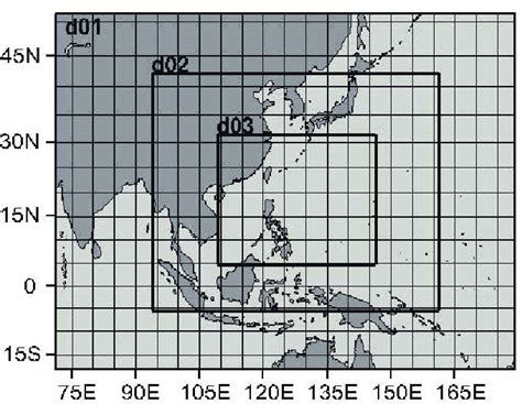 Geographic Locations Of The Three Domains Used In The Numerical