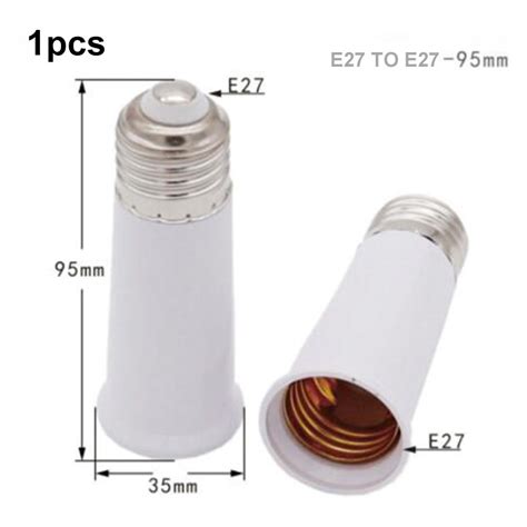 6 Size Flexible Led Light Bulb Base E27 To E27 Extension Extender Adapter Ac Power Socket Screw