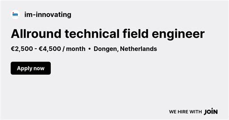 Im Innovating Dongen Allround Technical Field Engineer