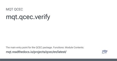 Mqtqcecverify Mqt Qcec 331dev8 Documentation