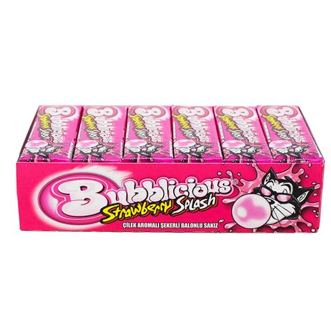 Bubblicious Gum Strawberry Splash 18pack Iwholesalecandy