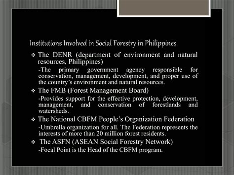 Social Forestry Program In The Philippines Pptx