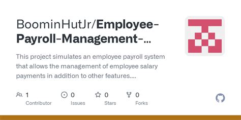 Github Boominhutjr Employee Payroll Management System This Project