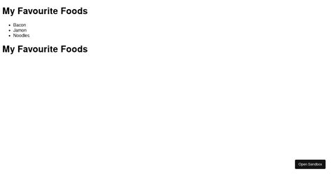 React Components Forked Codesandbox