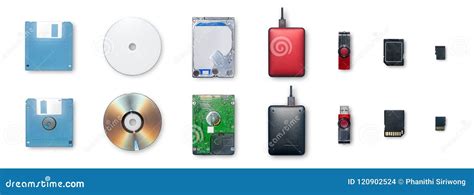 The Devices Use For Storage Information And Transfer Or Backup D Stock