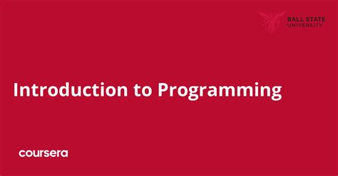 introduction to programming coursera