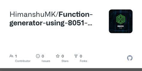 github himanshumk function generator using 8051 microcontroller