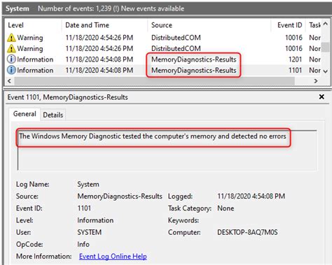 Memorydiagnostics Results