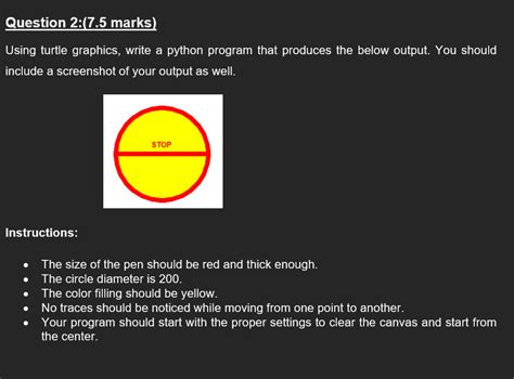 solved using turtle graphics write a python program that