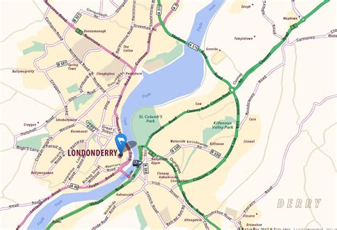 Derry Map United Kingdom