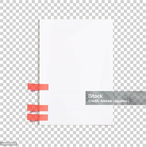빨간색 스티커가 있는 벡터 백서 시트 밝은 투명 배경 용지 반투명에 격리 0명에 대한 스톡 벡터 아트 및 기타 이미지 0명 3차원 형태 교육 Istock