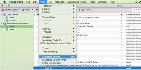 Melihat Full Message Header Email Excellent Support System