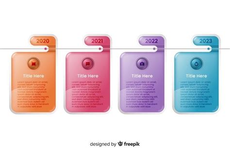 Инфографика хронология шаблон плоский дизайн Бесплатно векторы