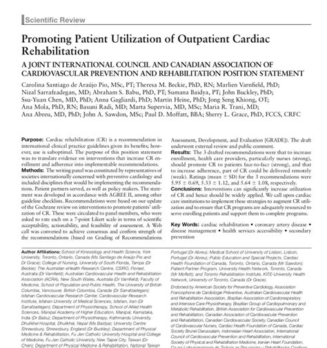 Promoting Patient Utilization Of Outpatient Cardiac Rehabilitation Brunei Cardiac Society
