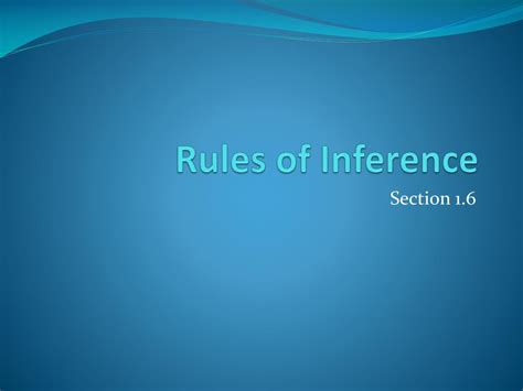 PPT Rules Of Inference PowerPoint Presentation Free Download ID