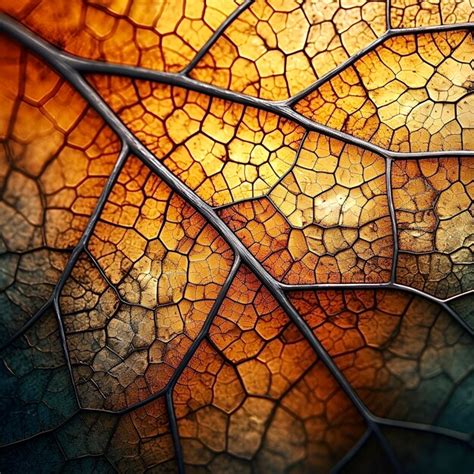 Premium Ai Image Leafy Biomorphic Abstraction Organic Patterns In Leaves