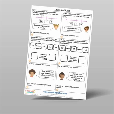 Year 1 1 More And 1 Less Reasoning And Problem Solving Resource Classroom Secrets