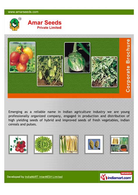 Pdf Amar Seeds Private Limited Pune Vegetables And Pulses Seeds