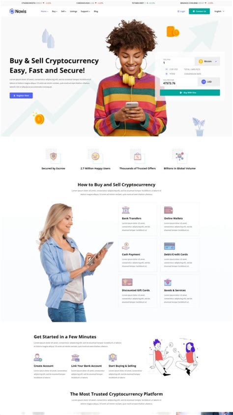 Novis React Next Js Cryptocurrency Template