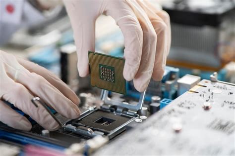 Premium Photo The Process Of Installation Of Processor In Cpu Socket
