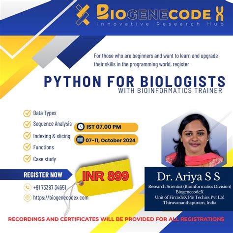 dr princy vijayababu on linkedin python biologist bioinformatics