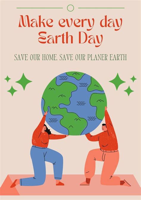 Poster Flyer Brochure Planet Earth Poster Earth Day Posters Save