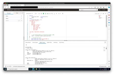 Using Quicksql To Generate Table Ddl And Sample Data In Oracle Database