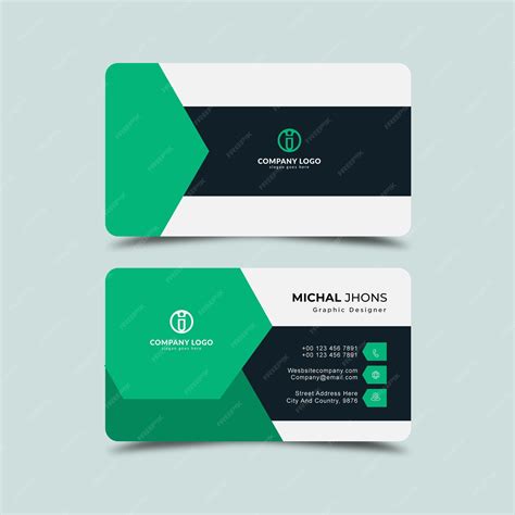 Premium Vector Professional Business Card Design Template