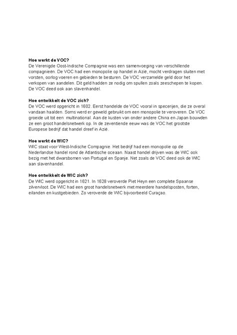Wic V5 Succes Hoe Werkt De Voc De Verenigde Oost Indische