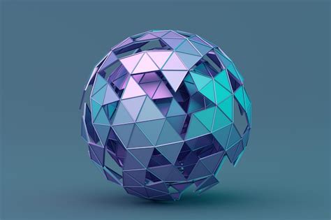 Premium Photo Abstract 3d Rendering Of Polygonal Sphere