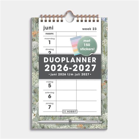 De Hobbit Familieplanners 2026 2027 Een Planning Voor Het Hele Gezin